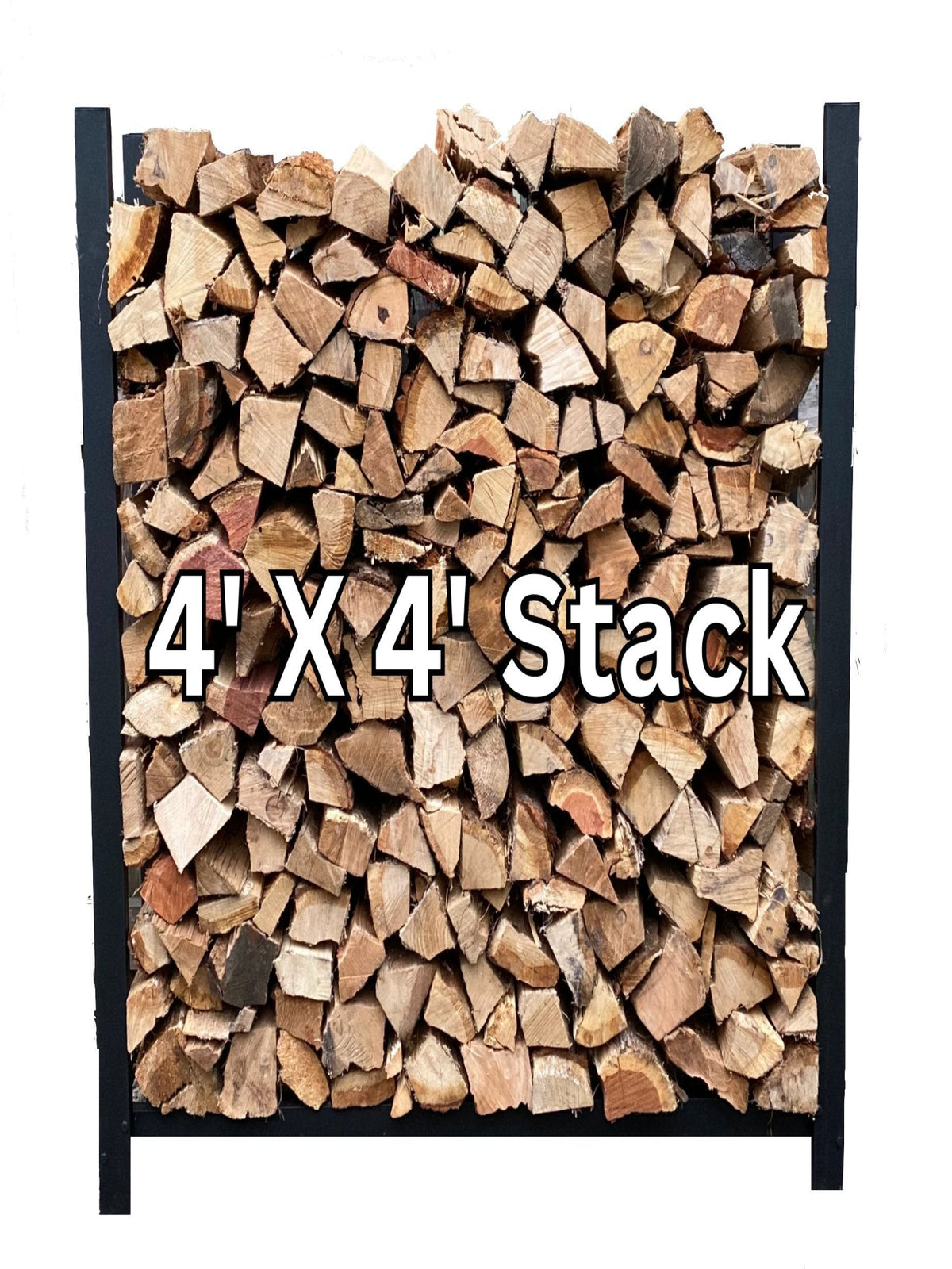 Dry Seasoned Firewood 1/2 Face Cord - 4'x4' Stack - Satellite Garden ...